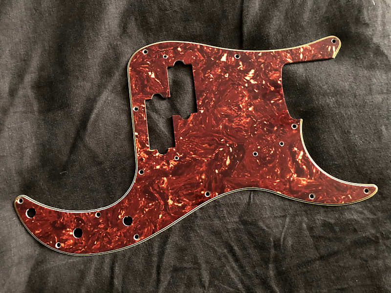 Fender precision pickguard light aged relic tortoise | Reverb