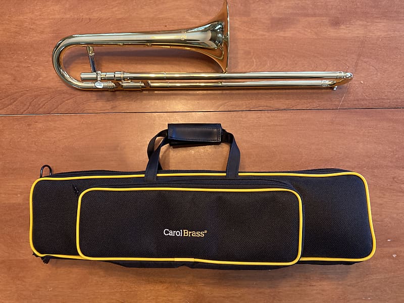 Carol Brass Mini Trombone (Slide trumpet) 2020s - Lacquer | Reverb