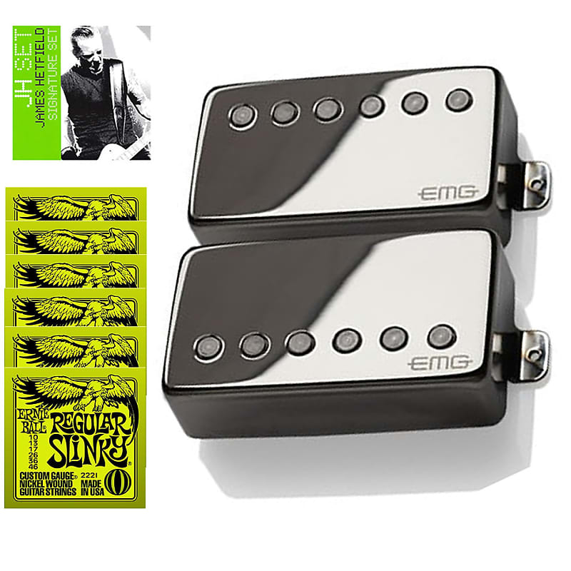 EMG James Hetfield Signature Humbucker Set Black Chrome FREE | Reverb
