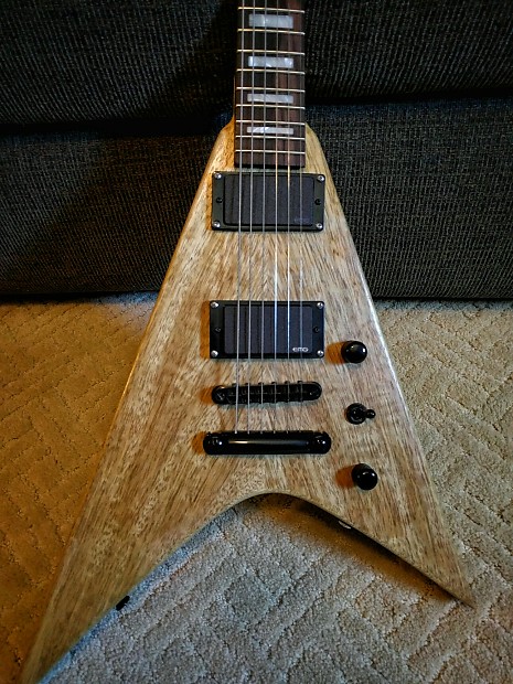 Warmoth V-R Randy Rhodes White Korina Guitar, emg, jackson | Reverb