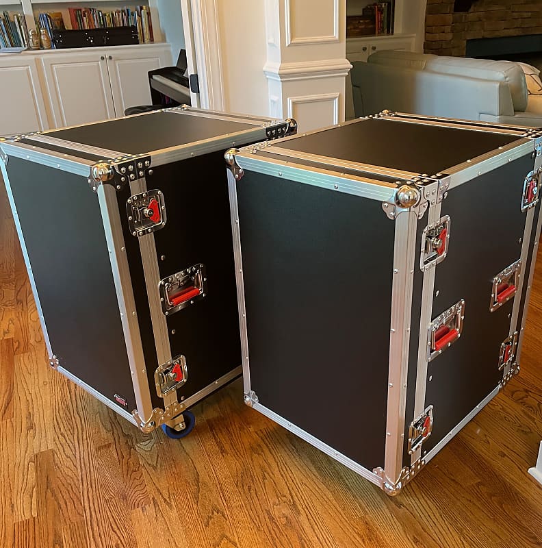 PAIR of Gator G-TOUR 16U ATA Rack Road Cases w/ Casters | Reverb