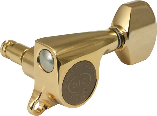 Gotoh Mini 510 Locking Grover Style Tuners (Gold) 6-In-Line | Reverb