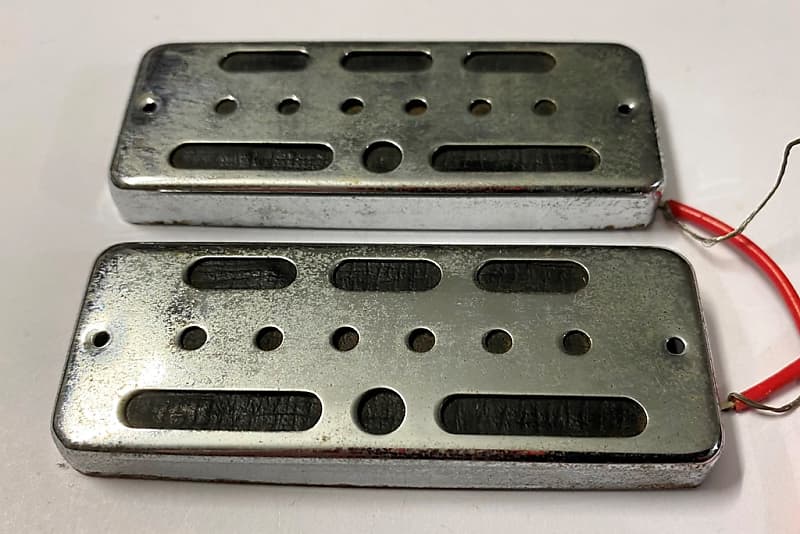 1960s Teisco Kawai surface mount Black foil pickup set 2.72k | Reverb