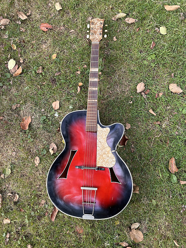 old 1950s German vintage JAZZ GUITAR Archtop | Reverb España