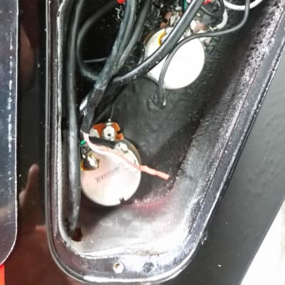 RARE Squier Rally Showmaster 2003 Black w/ Red stripe | Reverb