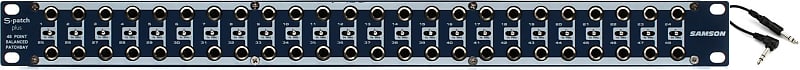 Samson S-Patch Plus 48-point Balanced Patchbay Bundle with | Reverb