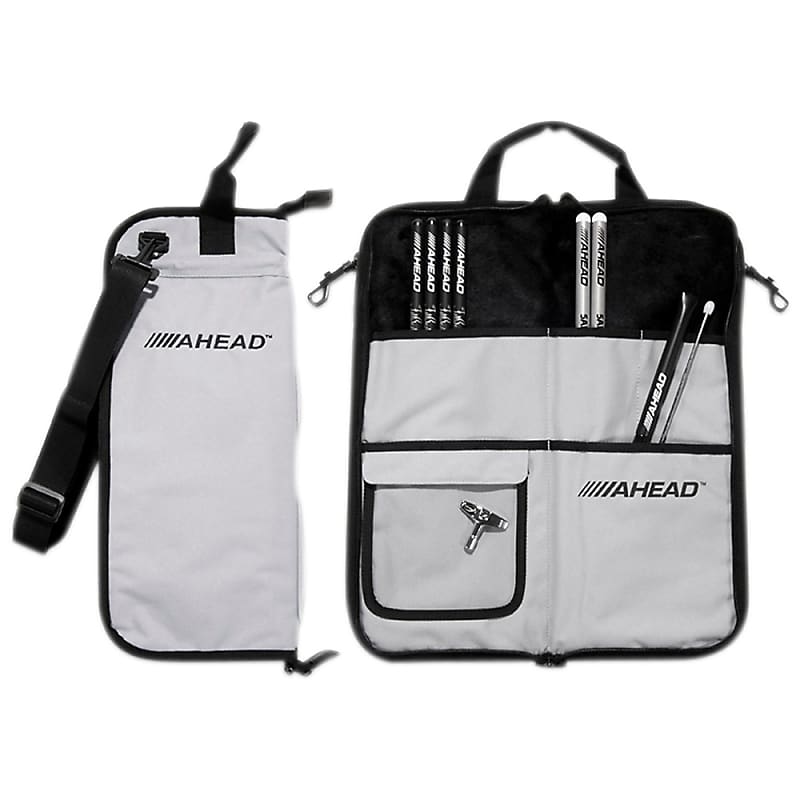Ahead Deluxe Stick Bag Gray with Black Trim | Reverb