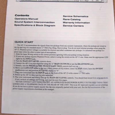 Drawmer DS201B OPERATORS MANUAL 1993 | Reverb