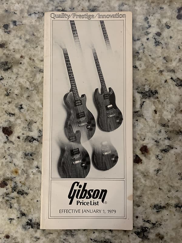 Gibson Price List 1979 Les Paul p artisan deluxe standard 55 | Reverb