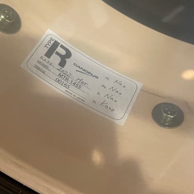 Canopus MTR-1455DH/BN Turquoise Metallic Type R Series Snare | Reverb