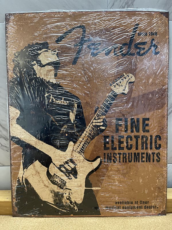 Fender Fine Electric Instruments Sign Multi color | Reverb