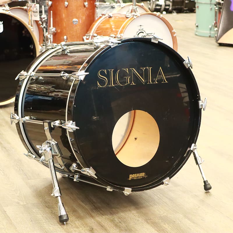 Used Premier Signia Maple 18x22" Bass Drum (Black) | Reverb