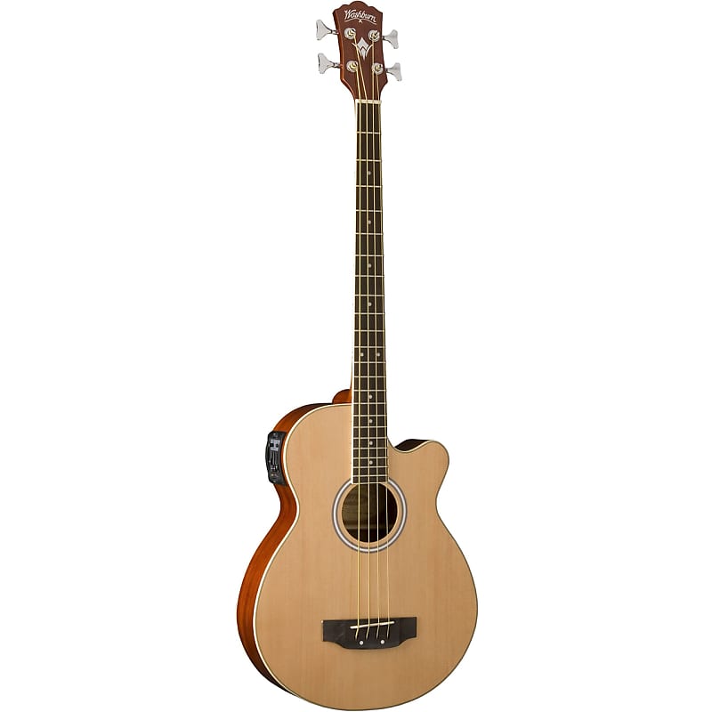 Washburn AB5K 4-String Acoustic Bass Natural | Reverb