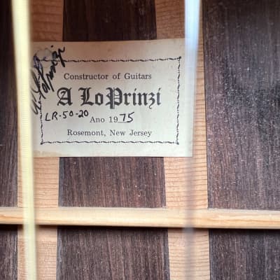 1975 LoPrinzi LR-50 20 New Jersey Martin Signed A. LoPrinzi | Reverb