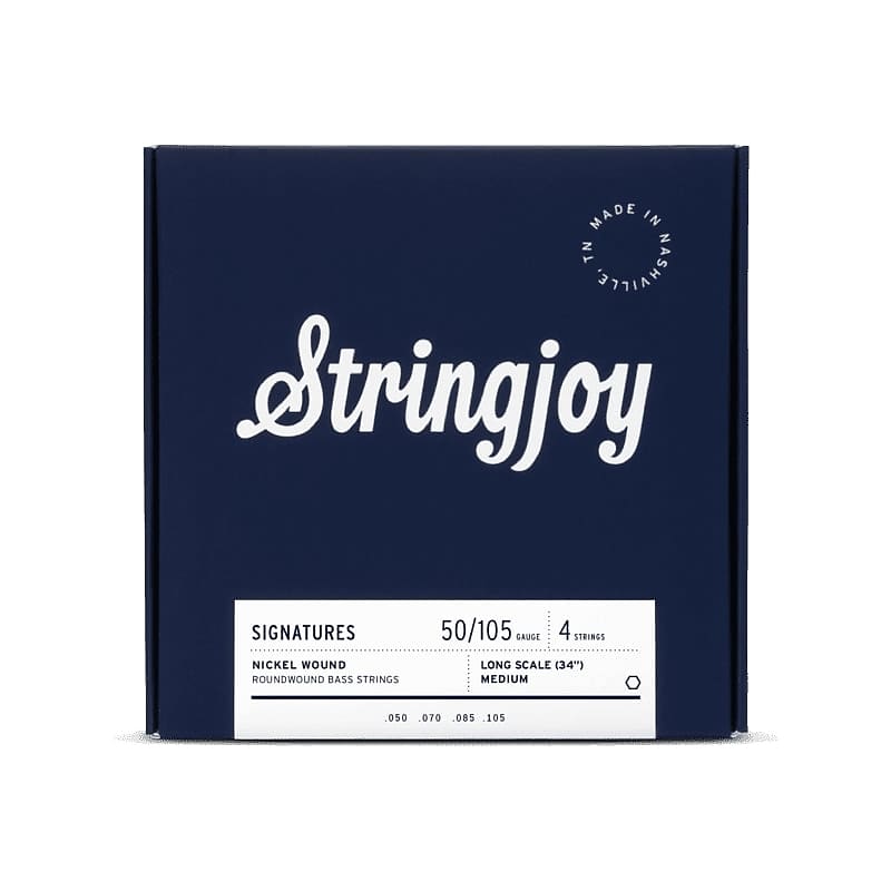 Stringjoy Medium Gauge (50-105) 4 String Long Scale Nickel | Reverb