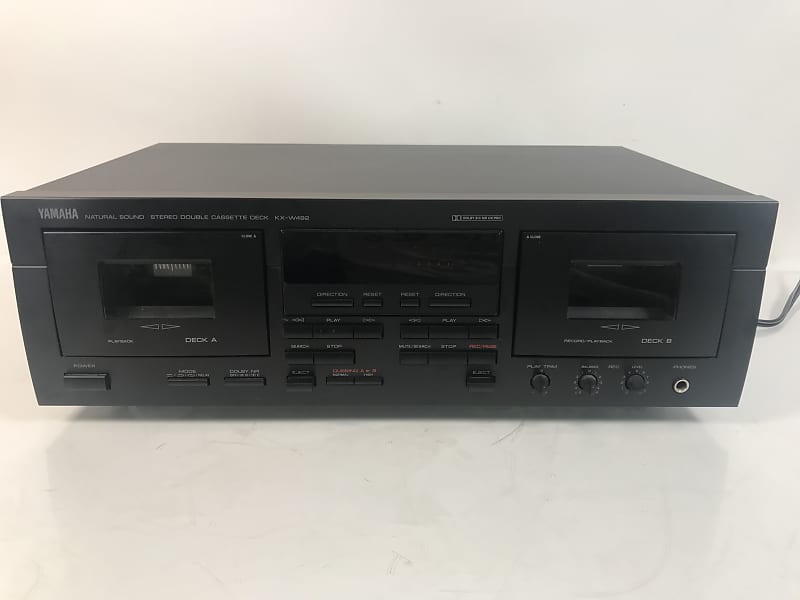 Yamaha KX-W492 Stereo Dual Cassette Deck Dolby Dubbing | Reverb