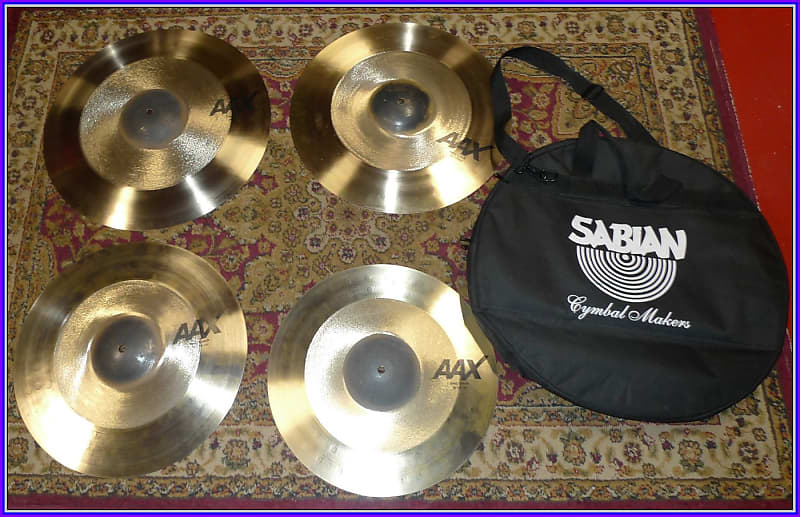Sabian AAX Freq Crash Cymbal Set 16" 17" 18" 19" W/Cymbal Bag | Reverb