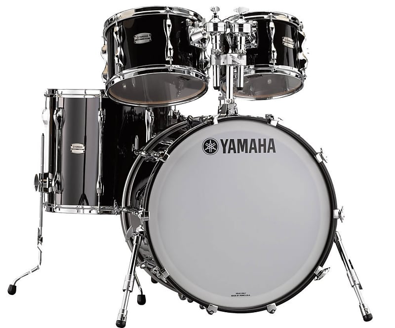 Yamaha Recording Custom Drum Kit Solid Black DEMO | Reverb
