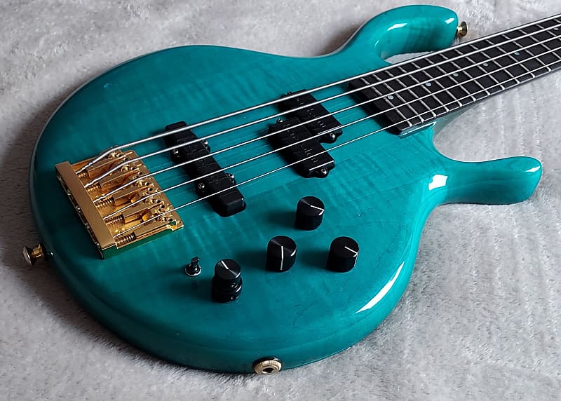 Pedulla MVP-5 Custom, 1989, Turquoise Blue/Green, with OHSC, | Reverb