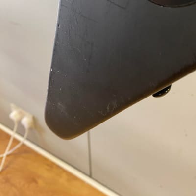 Oldfield Flying V Satin Black Electric Guitar | Reverb