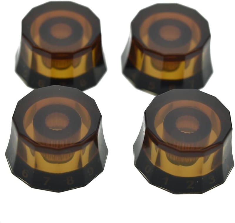 Set of 4 Metric 18 Coarse Spline Lampshade Style Guitar Knobs | Reverb