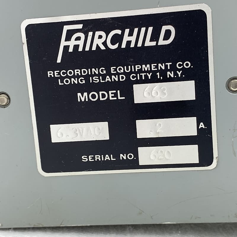 Vintage 1960's Fairchild 663 Compact Compressor Limiter | Reverb