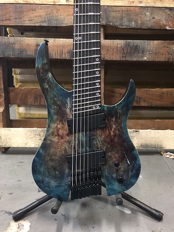 Legator G8FX Ghost X 8-String Fanned Fret Buckeye Burl Ebony | Reverb