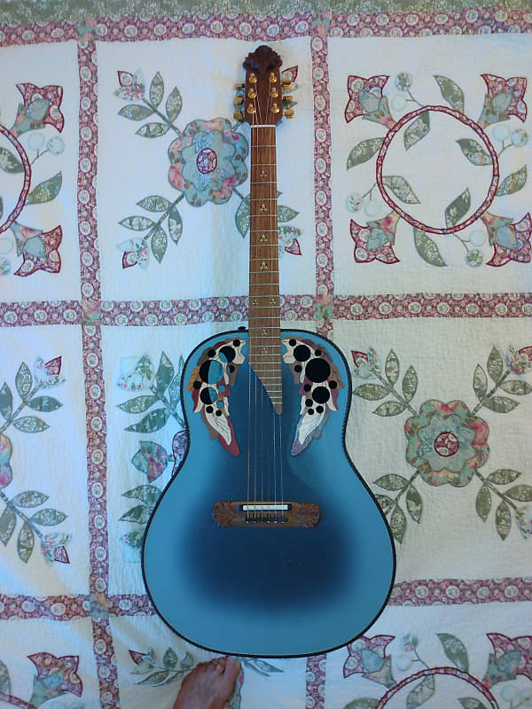 Ovation 1687-8 Adamas I Super Adamas Blue with Hard Case | Reverb