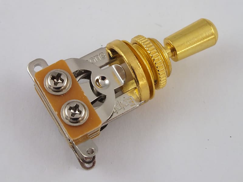 3 Way Gold Toggle Switch with Gold Metal Tip for Epiphone LP | Reverb