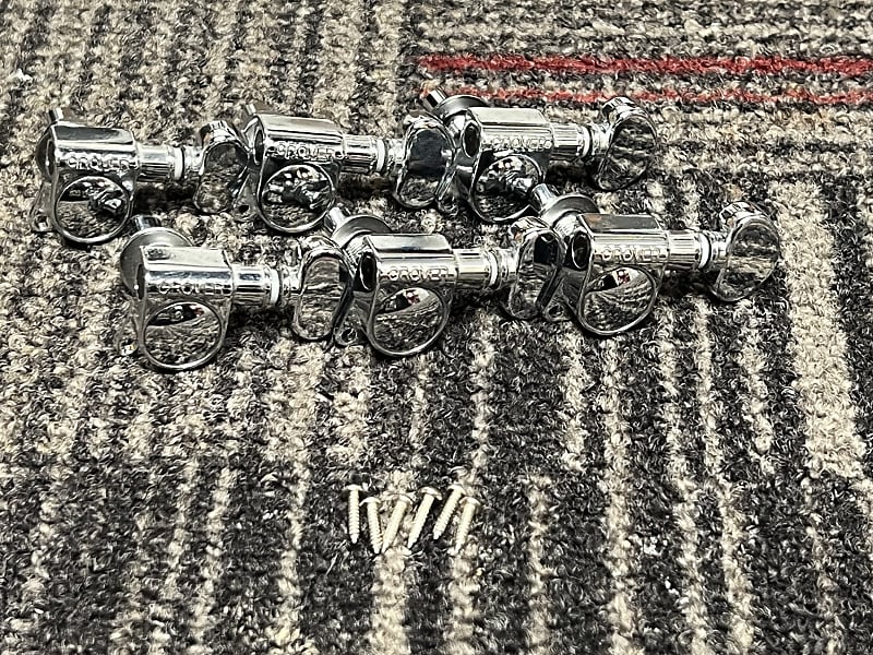 Grover 6-in-Line Locking Mini Rotomatic Tuners | Reverb