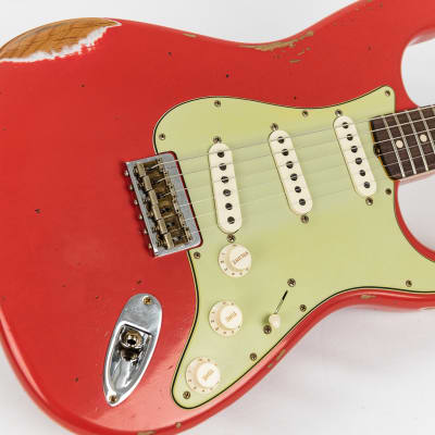 Fender Custom Shop 60s Strat Hardtail Aged - Fiesta Red | Reverb