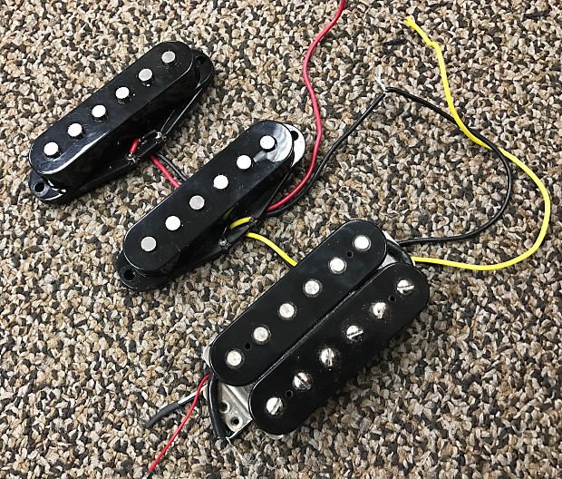 Fender Highway One HSS Stratocaster Pickups Black | Reverb