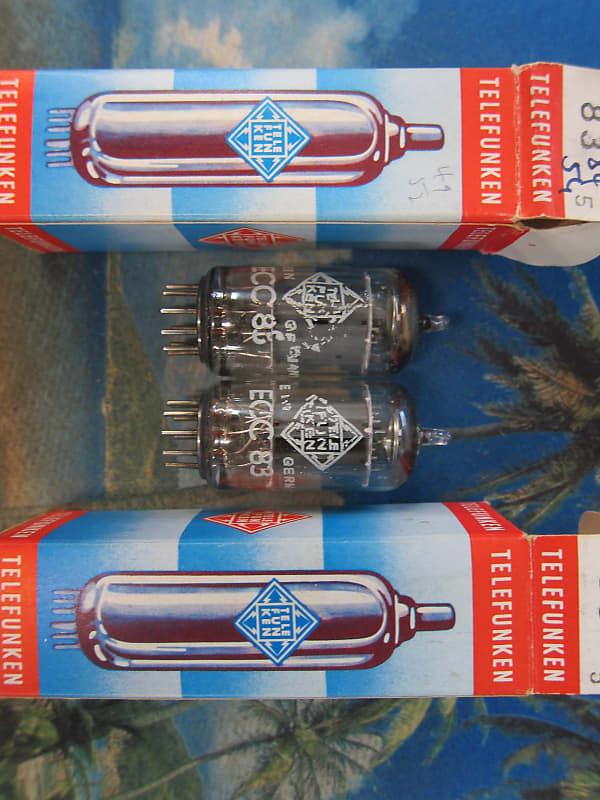 Pr Vintage Telefunken ECC83 12ax7 Tubes,1960s, Smooth | Reverb