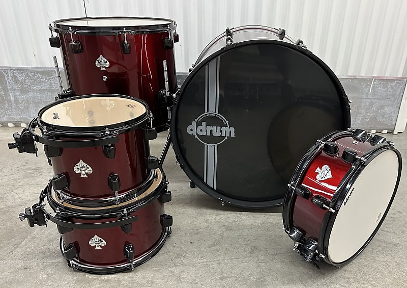 ddrum 5Pc Drum Set Shell Pack Kit Diablo Red / Black | Reverb