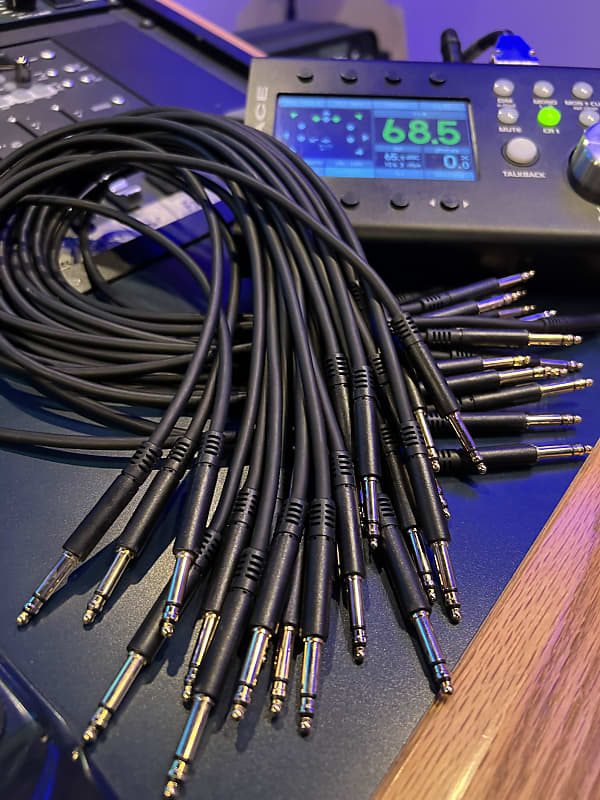 Set of 22 - 25" TT patch cables - Black | Reverb