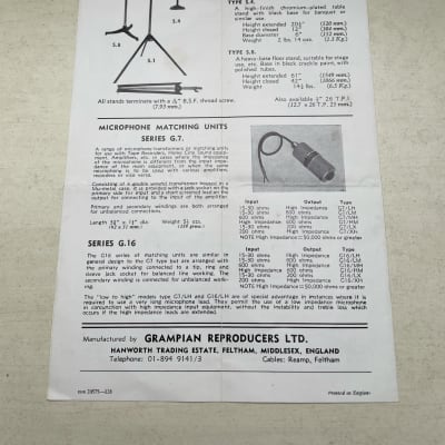 Vintage Grampian DP4/H Mic and G16 Matching Unit + Original | Reverb