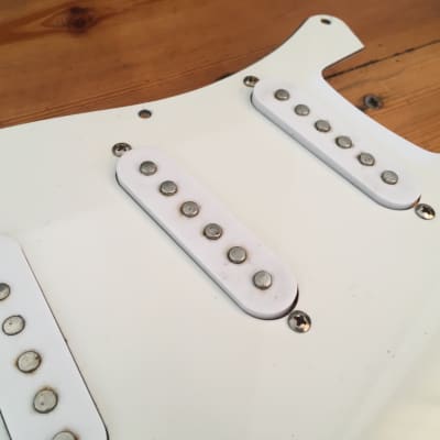 Stratocaster Electric Guitar Loaded Scratchplate White 3 Ply | Reverb