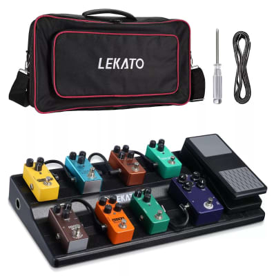 LEKATO Guitar Pedal Board 20"x10"x2.4" Guitar Pedal Case with | Reverb