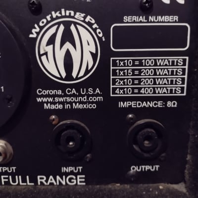 SWR WorkingPro 4x10 400W Bass Cabinet in Excellent Condition | Reverb