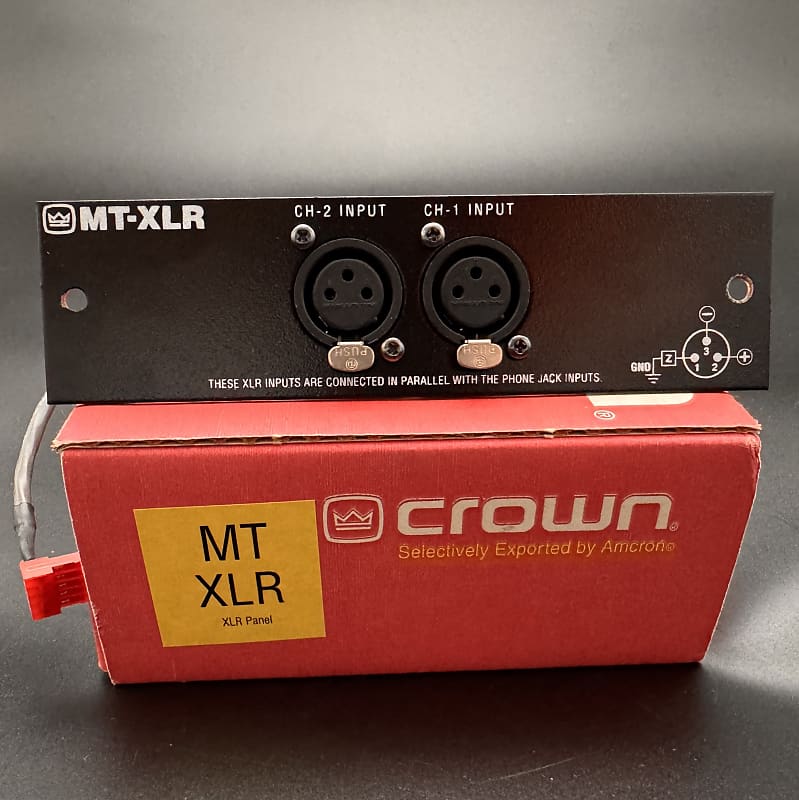 Crown MT-XLR Input Panel | Reverb