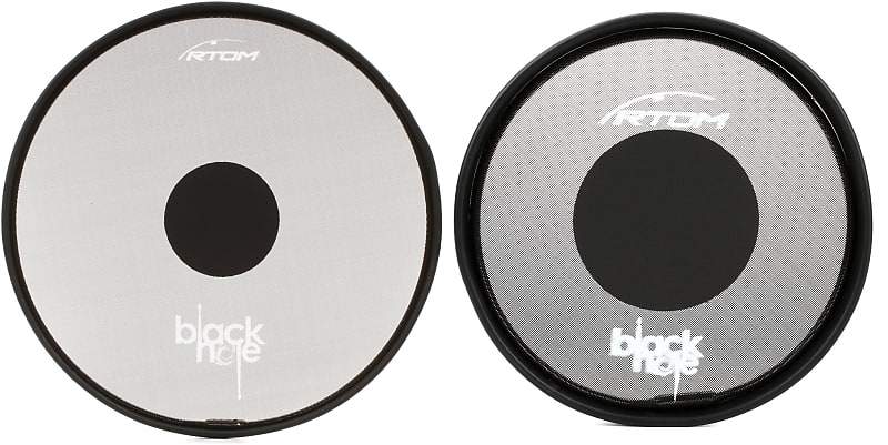RTOM Black Hole Snap-on Mesh Practice Pad - 14" Bundle with | Reverb