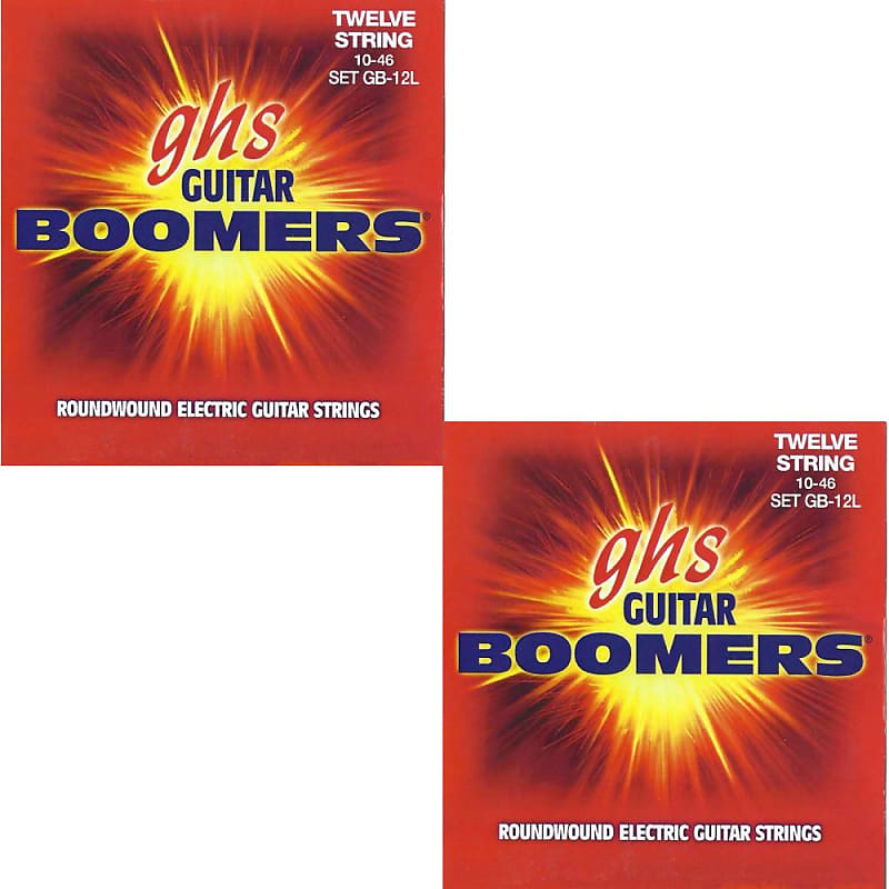 GHS Boomers Guitar Strings 2-Pack 12-String Electric Light | Reverb