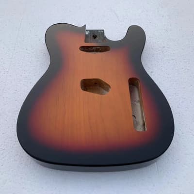 Tobacco Burst Alder Wood Tele Telecaster Style Guitar Body | Reverb