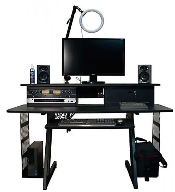 On-Stage WS7700B | Large Workstation / Studio Desk, Black. | Reverb