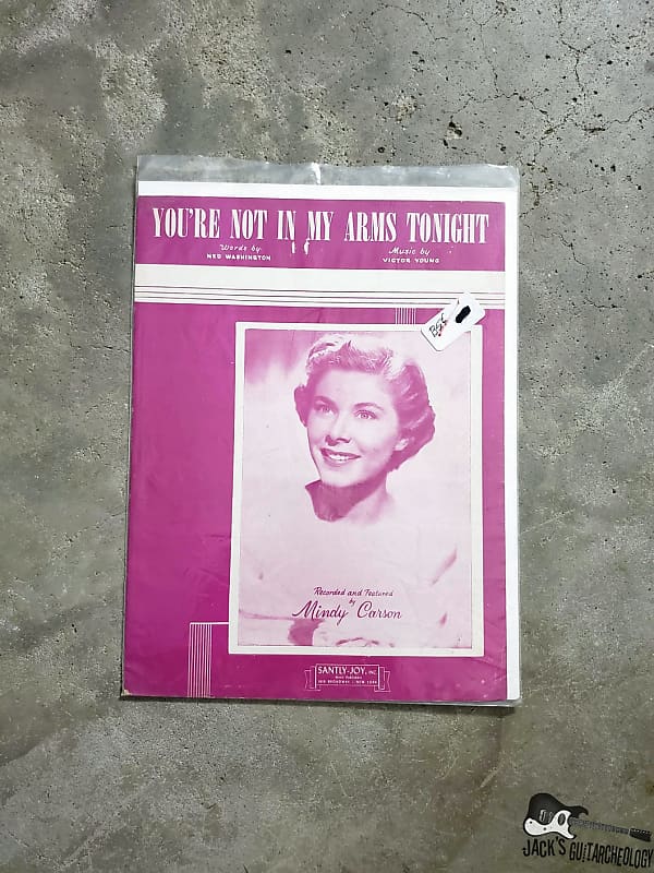 Vintage "You're Not In My Arms Tonight" Mindy Carson Sheet | Reverb