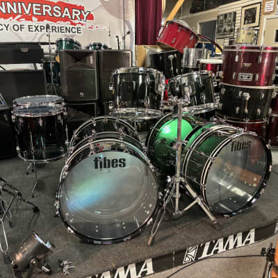 Fibes Vintage Smoke gray 9 piece Acrylic drum set 1998 - | Reverb
