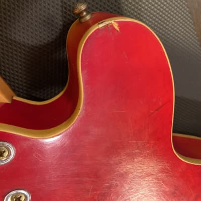 Vintage Mosrite Celebrity Short Scale Bass 1960's - Cherry | Reverb