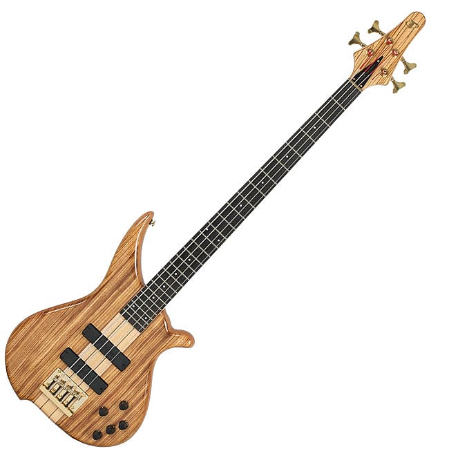 Tune TWB4T 4 String Electric Bass Zebra Top Ebony Brass Nut | Reverb