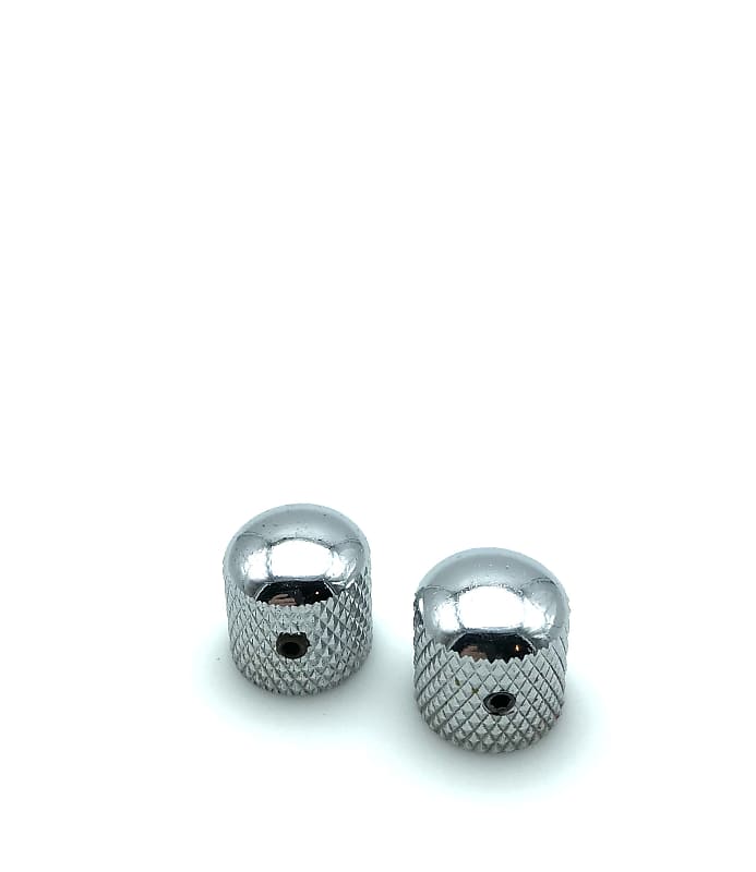 Telecaster Style Knurled Domed Knobs Chrome | Reverb