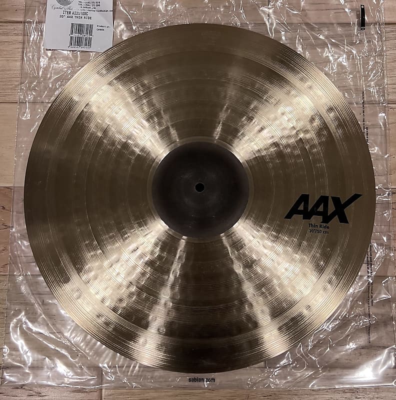 *NEW* Sabian 20" AAX Series Thin Ride Cymbal | Reverb